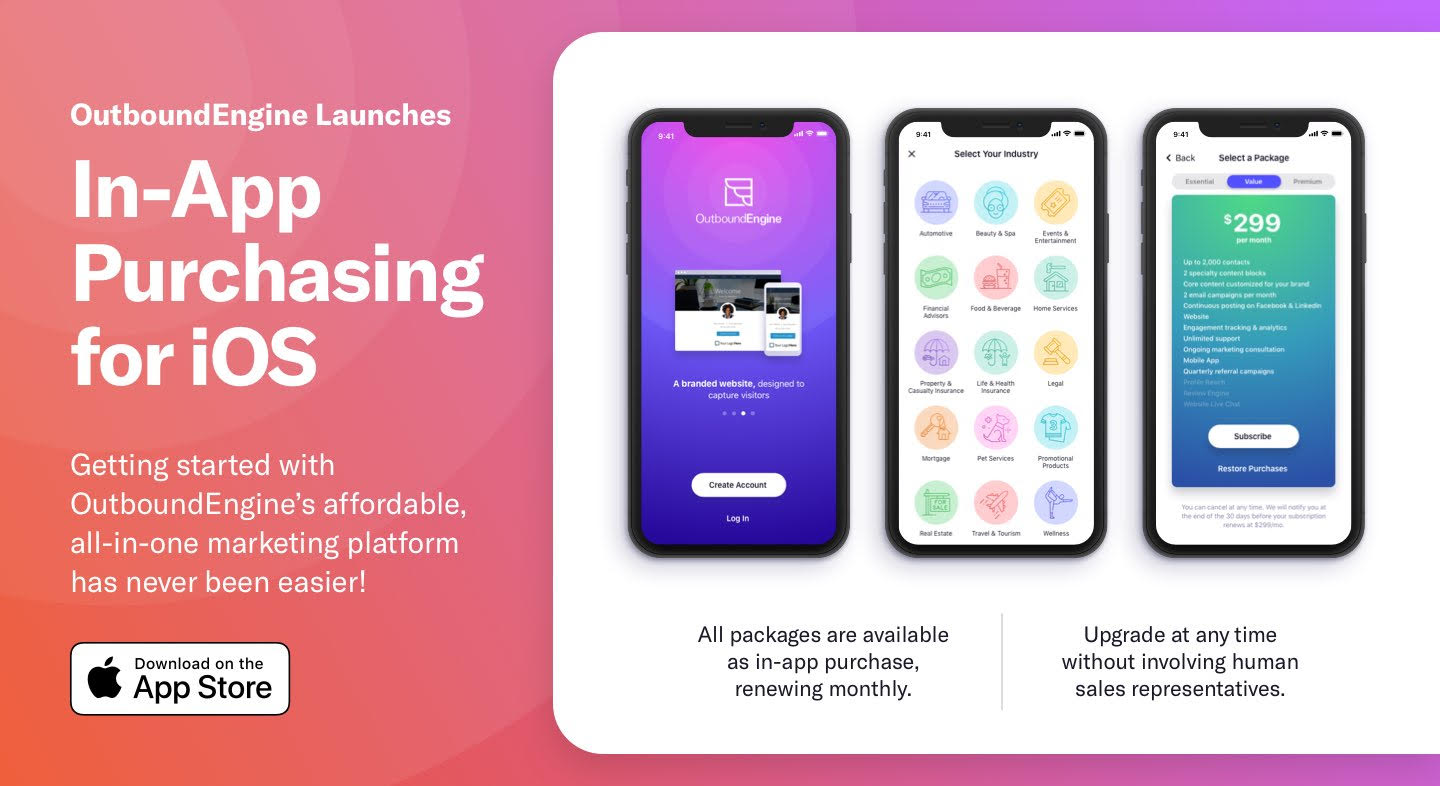 OutboundEngine Launches In-App Purchase on the World's Largest App Marketplace